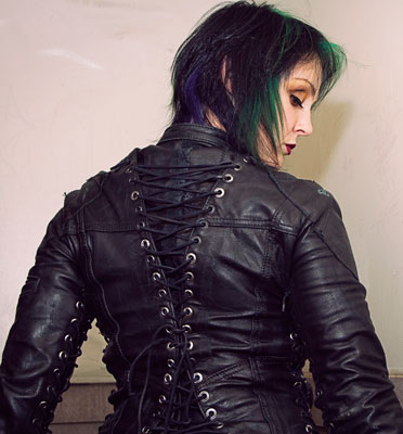Junker Designs Laced Leather Jacket : Delicious Boutique