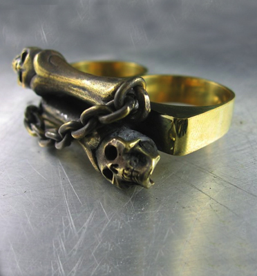 Jungle Tribe Chain n Bones Knuckle Ring : Delicious Boutique