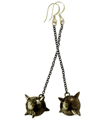 Lillian Crowe Long Mace Earrings : Delicious Boutique