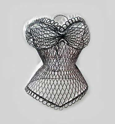 UFO Black Wire Corset Bust 8" : Delicious Boutique