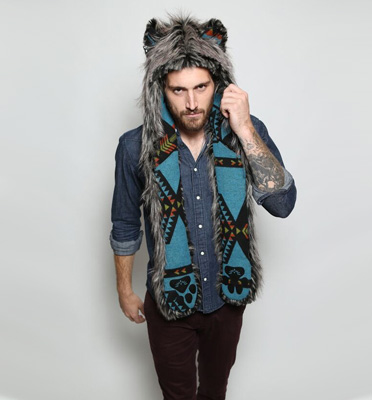 Spirit Hoods Mystic Silver Fox Italy Spirit Hood : Delicious Boutique