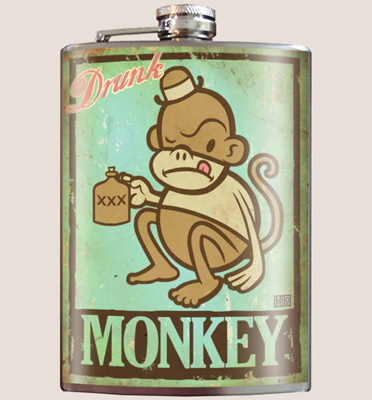 Trixie & Milo Drunk Monkey Flask : Delicious Boutique