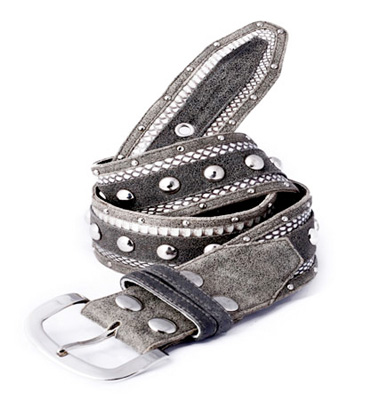 Wild Card Speed Racer Belt - Crackle Grey : Delicious Boutique