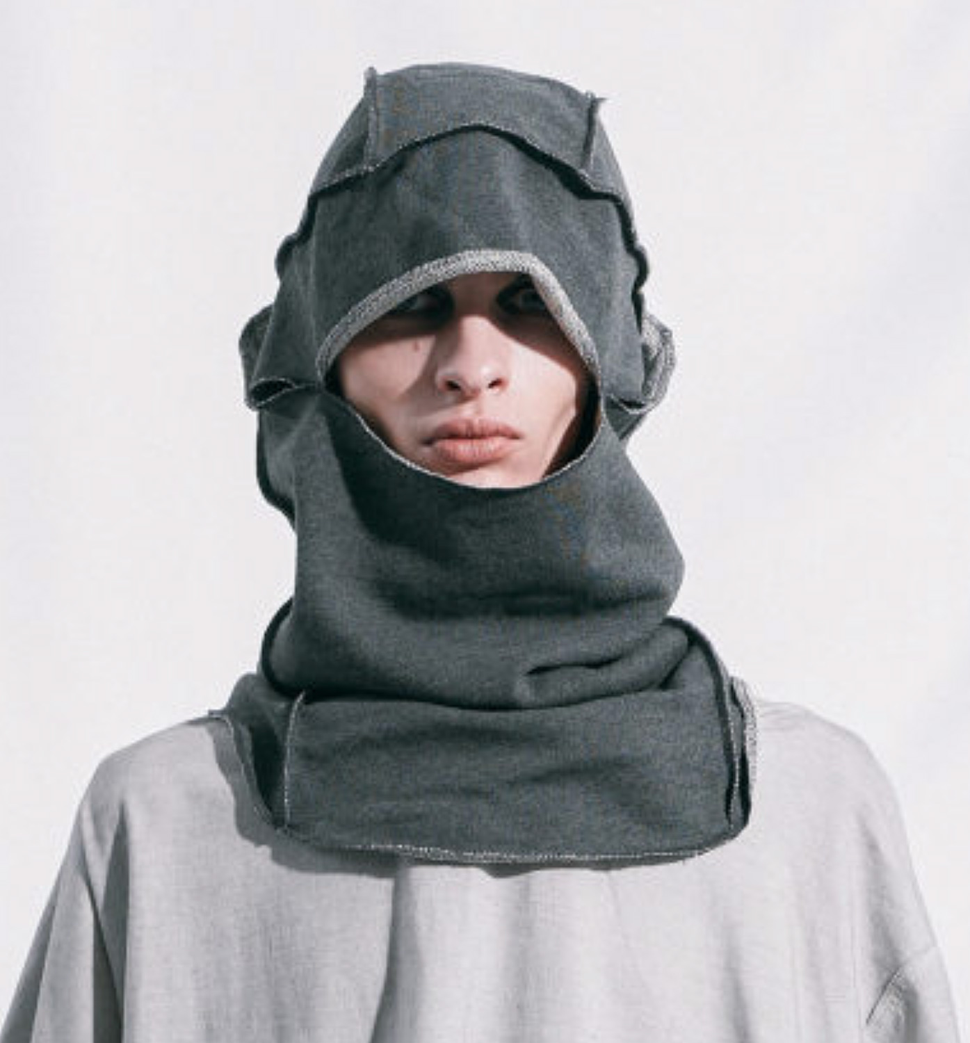 Asparagus Balaclava Grey : Delicious Boutique