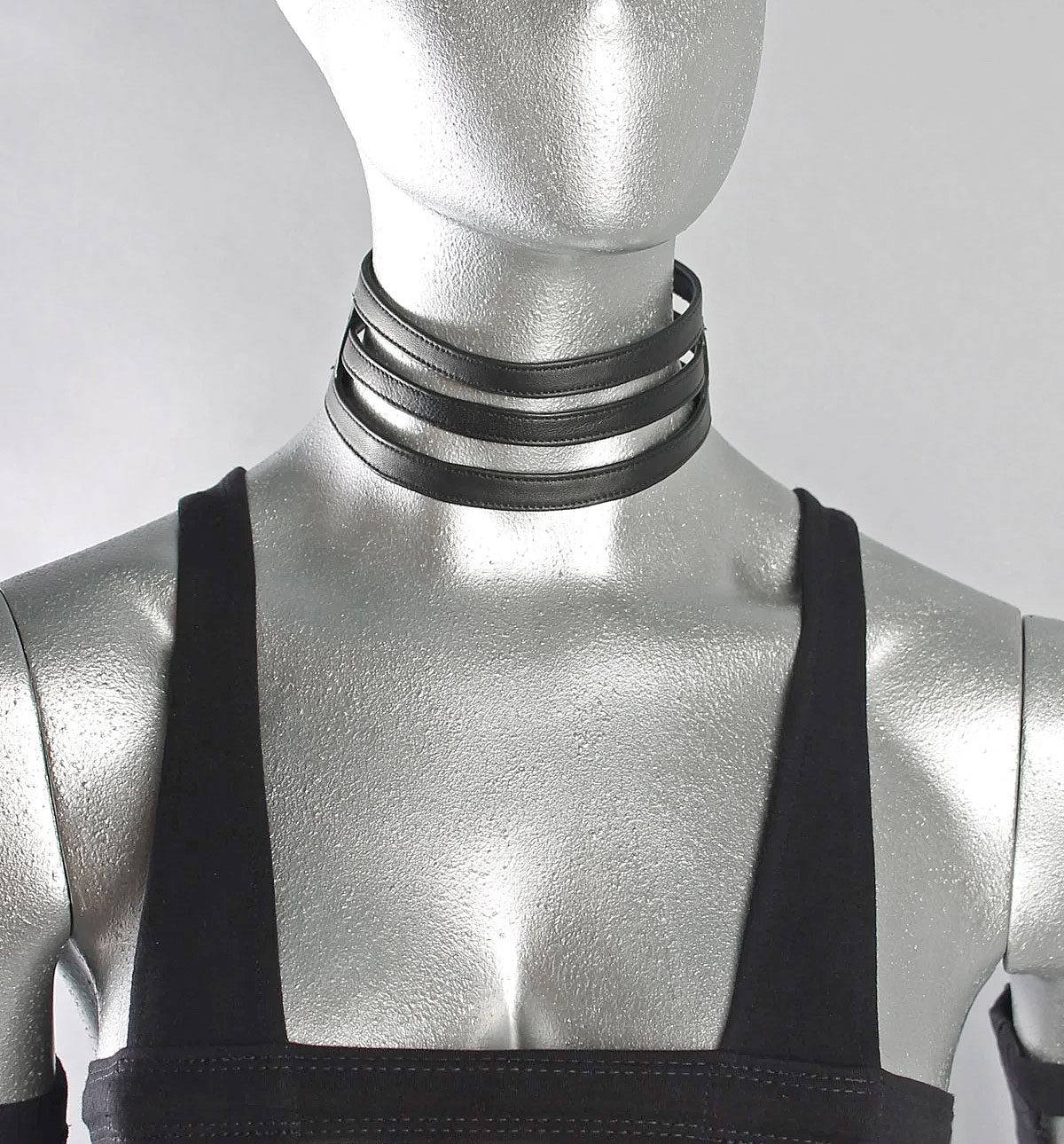 5&D Cage Collar - Leather : Delicious Boutique