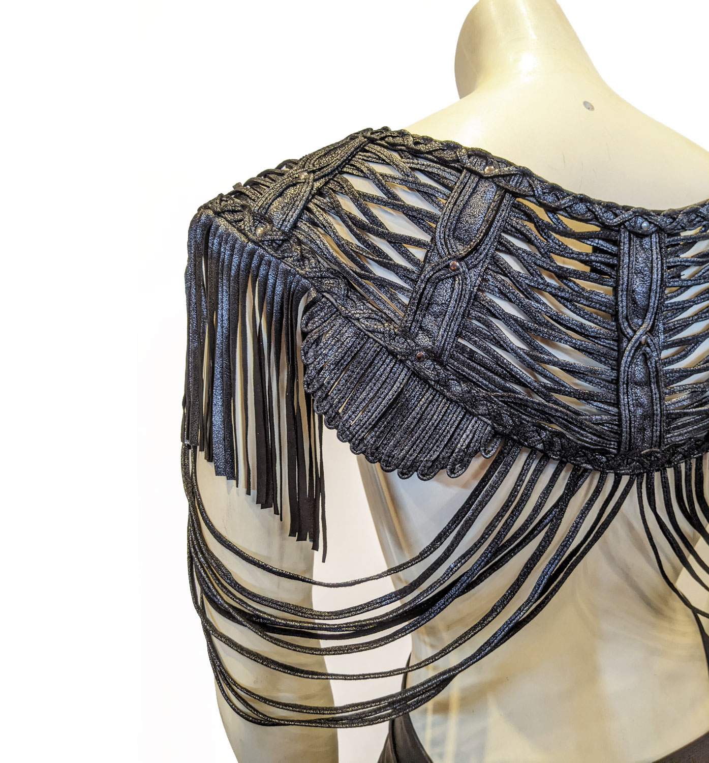 Hipstirr Leather Lace Princess Shrug - Metallic : Delicious Boutique