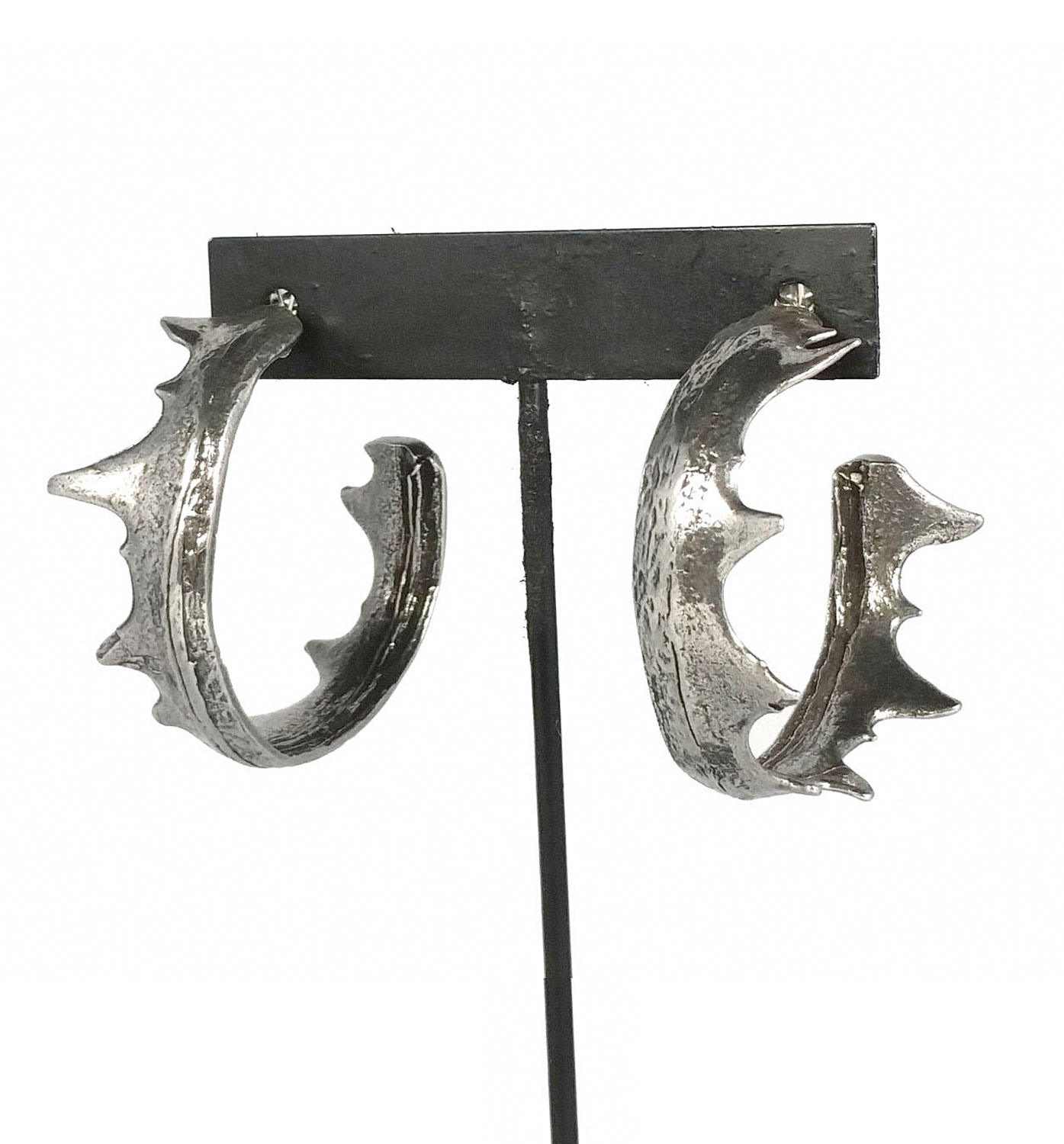 Martha Rotten Palm Bark Hoop Earrings : Delicious Boutique