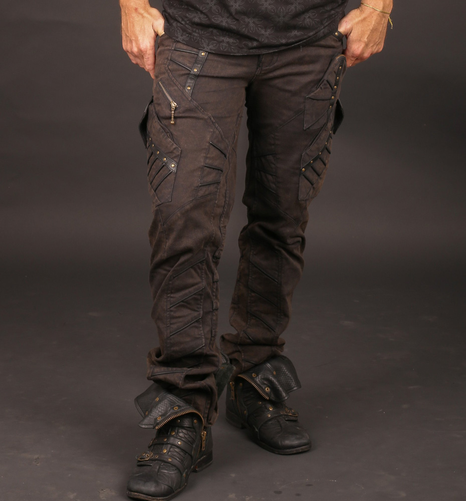 Anahata Designs Chiseled Denim + Leather Pants : Delicious Boutique