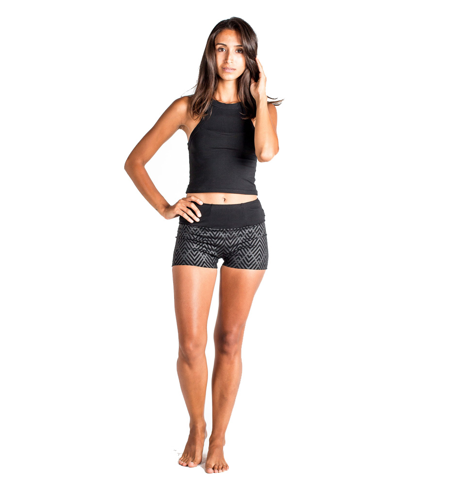 Buddhaful Hi Waist Yoga Short - Big Triangles : Delicious Boutique