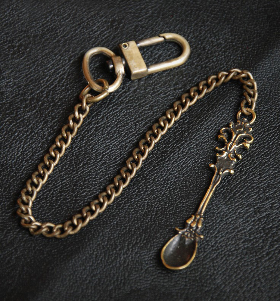 Dustyfoot Brass Spoon with Chain : Delicious Boutique