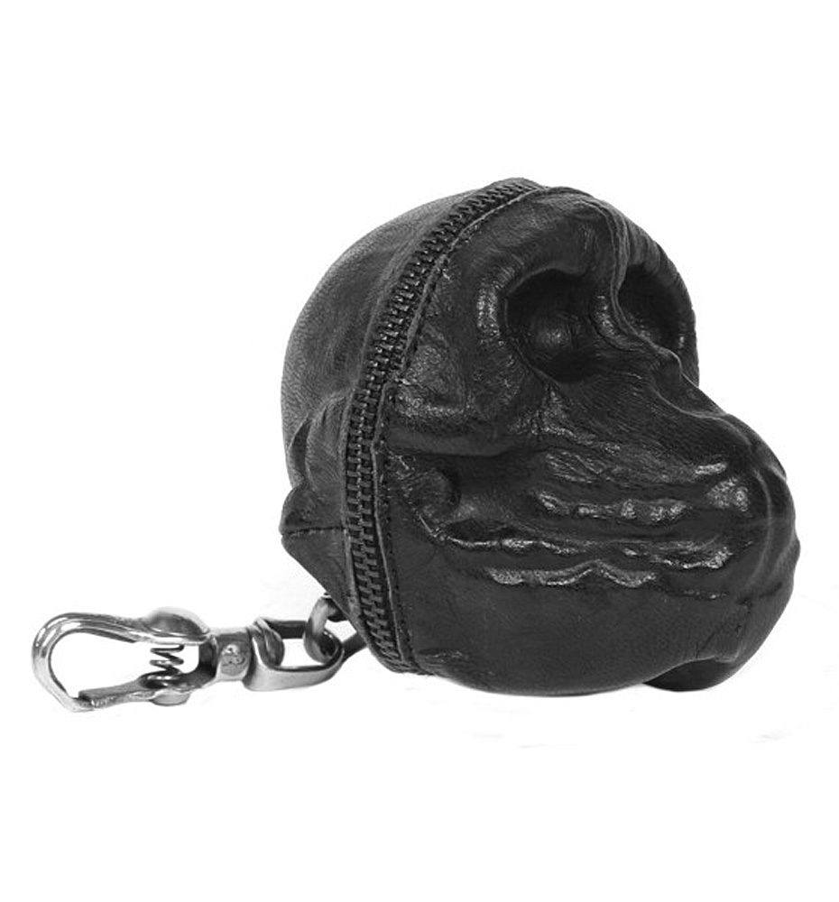 Blamo Leather Skull Keychain Pouch : Delicious Boutique