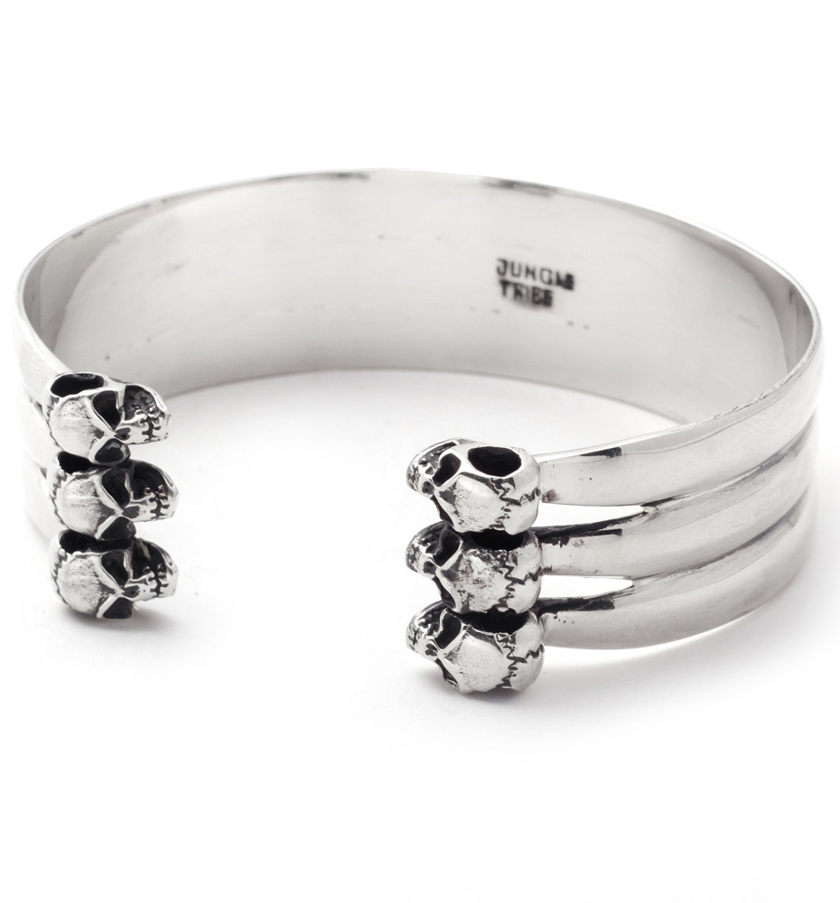 Jungle Tribe Triple Skull Cuff : Delicious Boutique