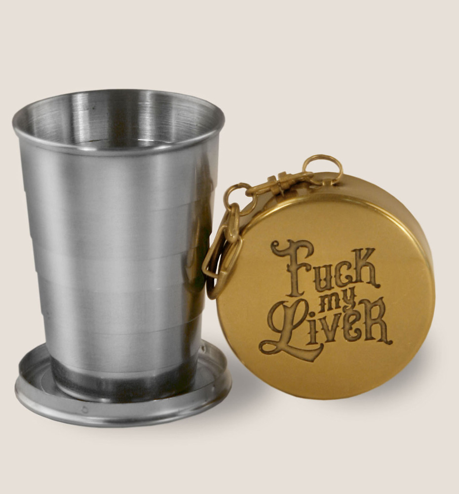 Trixie & Milo F*ck My Liver Portable Shot Glass : Delicious Boutique