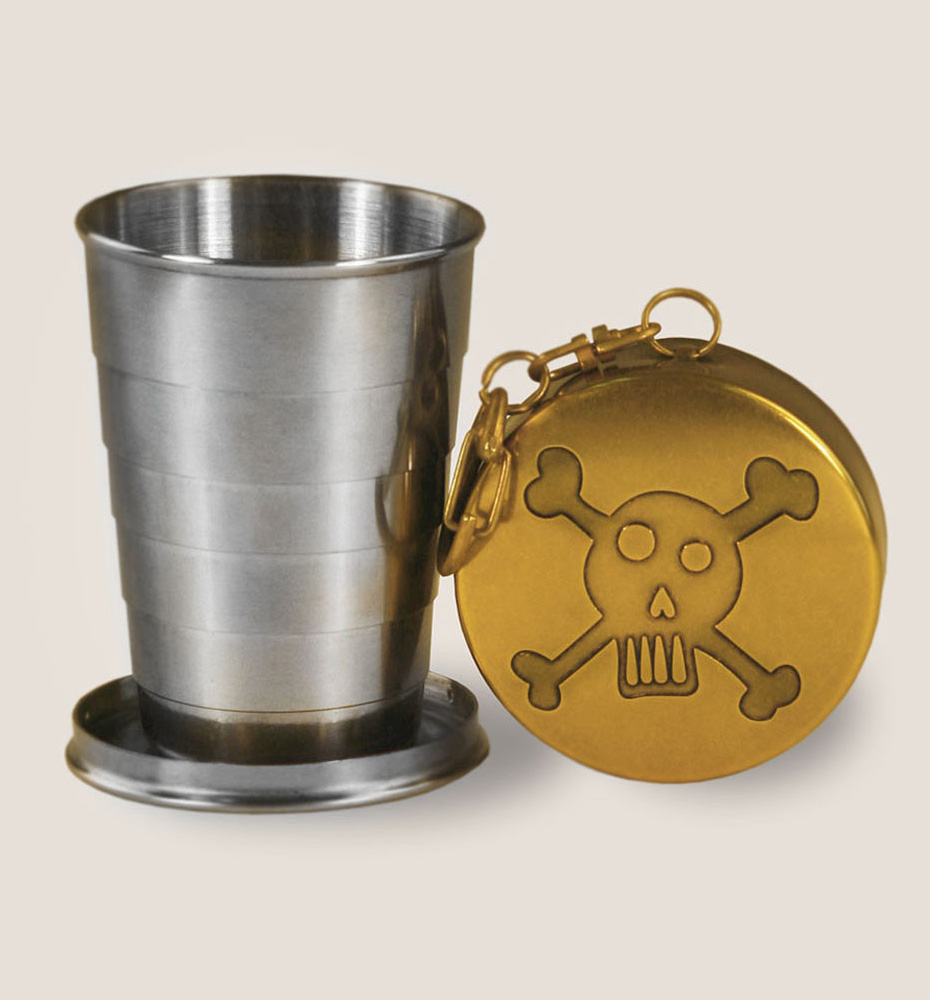 Trixie & Milo Skull & Bones Portable Shot Glass : Delicious Boutique